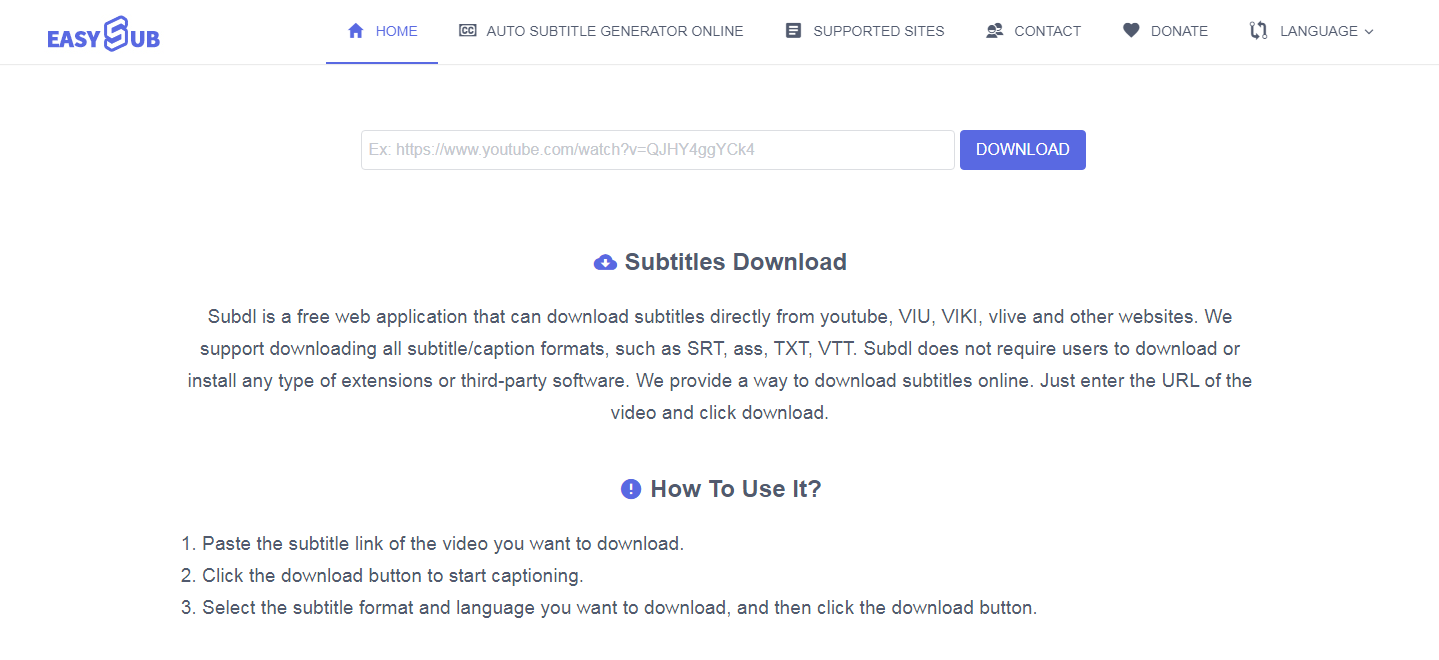 Subtitle Downloader Online Free - Download Subtitle Online - EASYSUB